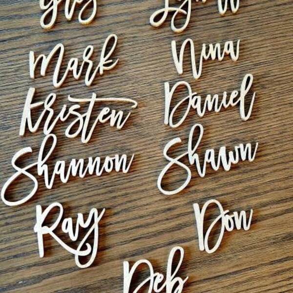 Wood Thank You Cutout Words for Wedding Photos Thank You Script - Etsy