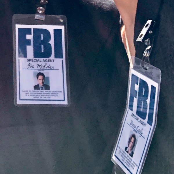 X FILES Dana Scully Badge ID Name Tag Card Costume Cosplay Prop ...