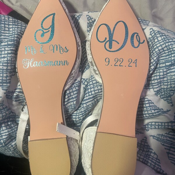 Custom Wedding Shoes Sticker, I Do Sticker, Wedding Sticker, Wedding ...