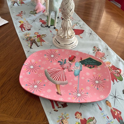 Whimsical Christmas Tree Dinner Plate Holiday Dinnerware - Etsy