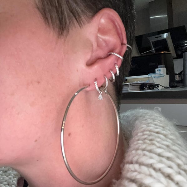 Colorful Silver Earring Set Minimalist Earrings Set for Multiple ...