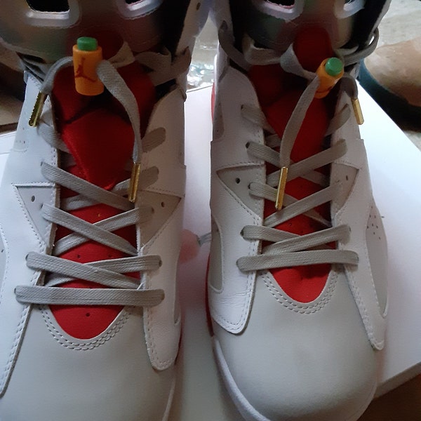 Grey Cement Laces With Red Plastic Tips - Etsy