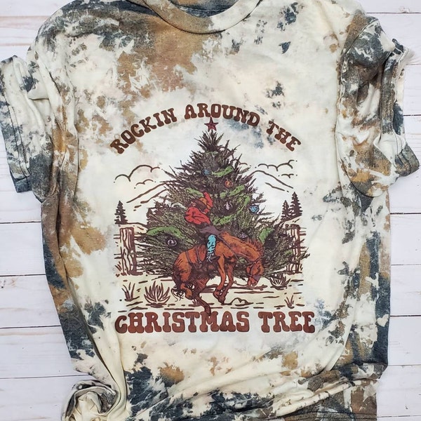 Rockin' Around Christmas Tree Cowboy PNG | Western Holiday Digital ...