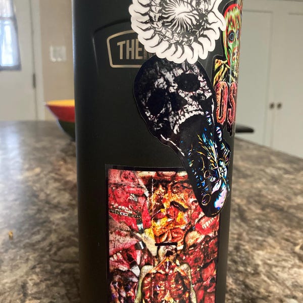 Vampire Teeth Sticker, Spooky Halloween Fangs, Cartoon Vampire Design ...