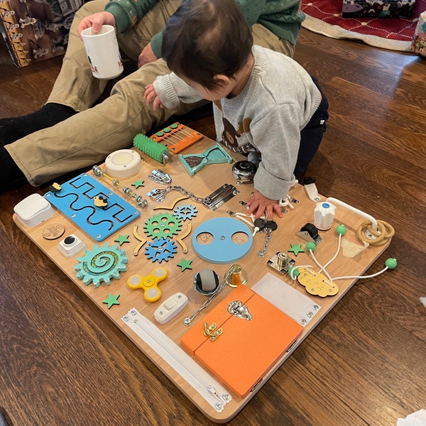 Toddler Busy Board for Boy Wooden Busy Active Board Montessori Busy ...