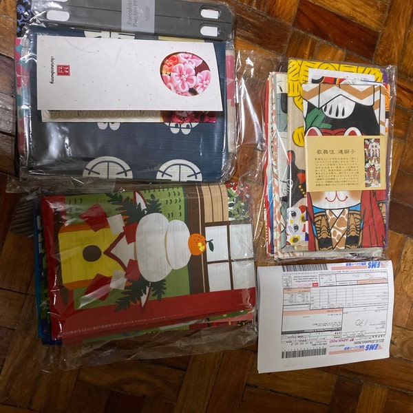 Neko Cat Furoshiki Japanese Wrapping Cloths Pack of 12 fabric Wrap Neko ...