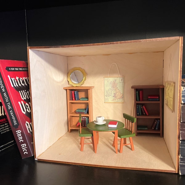 Wooden Double Book Nook Shape for Crafts and Decoration - Book Nook Kit ...