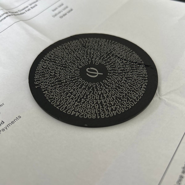 Welsh Slate Pi to 500 Decimal Places Coaster Unique Gift Maths ...