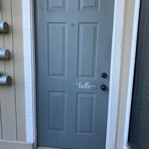 Hello Door Decal Front Door Greeting, Hello Sticker, Welcome to Our ...