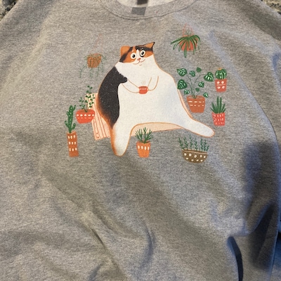 Cute Calico Cat Sweatshirt - Etsy