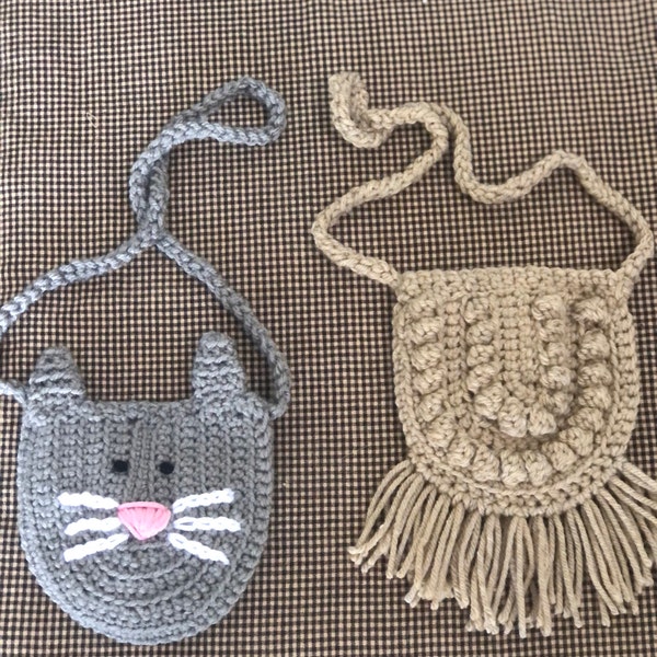 Crochet Cat Bag Pattern, Cat Purse Crochet Pattern, Toddler Cat Purse ...