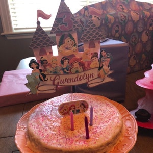 Disney Princess Cake Topper, Personalized Cake Topper,disney Princesses ...