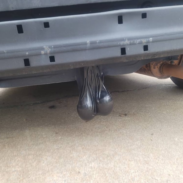 Truck Nuts 4" Tall Flesh (beige) Toned Biker Ballz Nutz With FREE ...