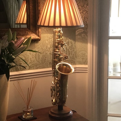 Handmade Alto Saxophone Lamps: Gold, Silver, Black, White, Satin Finish ...