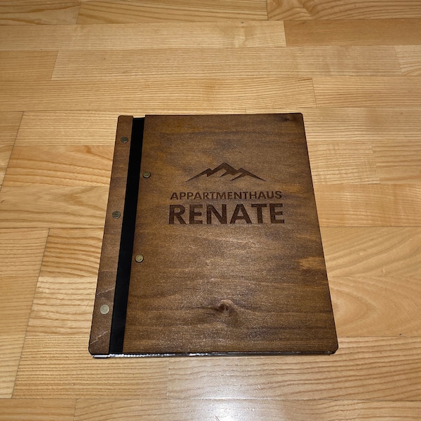 Wood Restaurant Menu, Wooden Menu Cover, Personalized Restaurant Menu ...