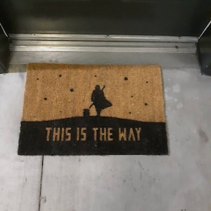 Mandalorian This is the Way Mat | Welcome Mat | Custom Door Mat | Star ...