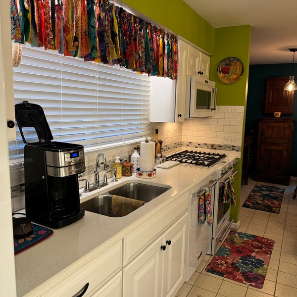 Bohemian Rag Chop Valance - Etsy