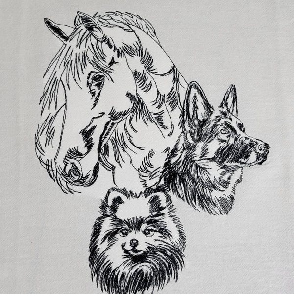 Emu - Redwork Sketch Machine Embroidery Design Pattern – 5 Sizes 9X12 ...