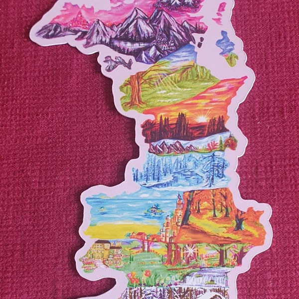 Prythian Map Art Print - A5 - Officially Licensed - Fantasy Map, Sarah ...