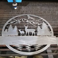 Wildlife, Mountain, Eagle and Deer Scenery - Monogram DXF and SVG ...