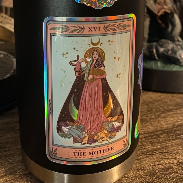 The Mother Tarot Card Holographic Sticker, Mom Life Tarot Waterproof ...