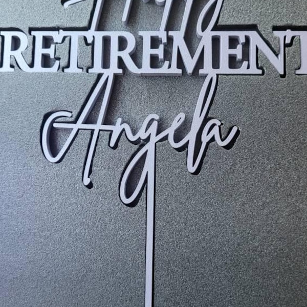 Retirement Cake Topper, Personalized Retirement Gift, Cake Topper for ...