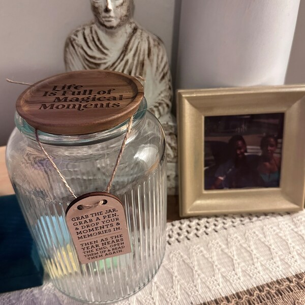 Family Memory Wide Mouth Jar Lid & Tag ONLY / Gratitude Jar Lid / Year ...