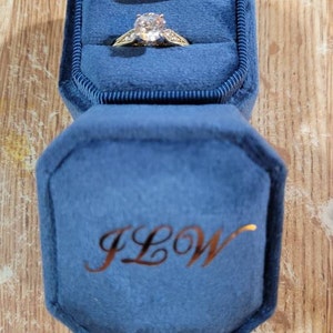 Custom Wedding Ring Box Monogram Ring Bearer Personalized Velvet Ring ...