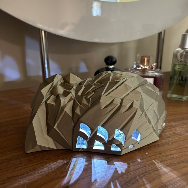 Personalized 3d Printed Moon Plastic & Pla Lamp - Modern Eco Friendly ...