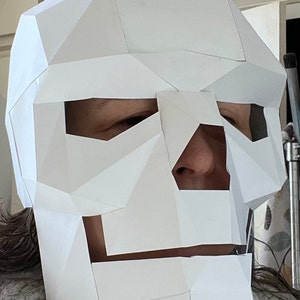 Skull Mask 3D Papercraft Template, Low Poly Paper Mask, Unique ...