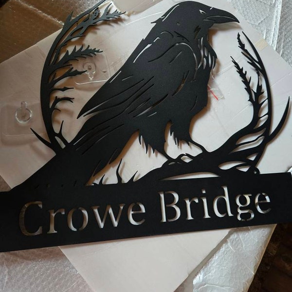 Custom Crow Metal Sign,raven Sign,personalized Black Crow Name Sign ...