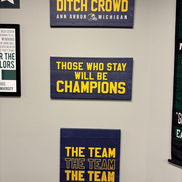 HOUSE DIVIDED Custom 2 SPORTS Team Sign | Framed Sign, Print Only or ...