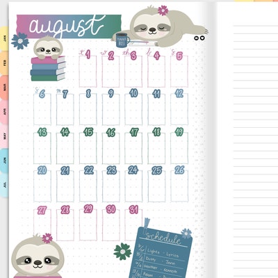 DIY Mini Calendar Digital Stickers Kit Goodnotes, iPad and Android ...