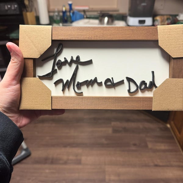 Custom Heart Frame Created by Loved Ones Handwriting or Scribbles ...