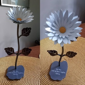 Metal Daisy Iron Anniversary 6th Anniversary Hand Forged Wrought Iron ...