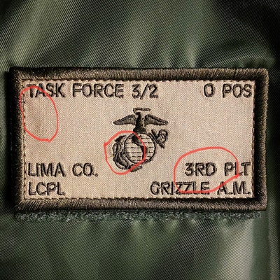 USMC Velcro & Sew on Military Nametapes Woodland Digital, Desert ...