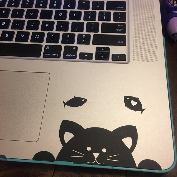 Funny Cat Computer Decal, Kitty Sticker, Funny Laptop Decal - Etsy