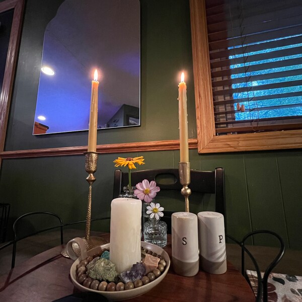 Two Hand-dipped 100% Beeswax Victorian-style Tapers - Etsy