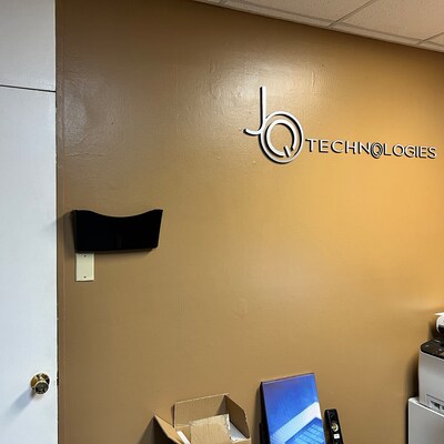 Black Reception Sign, 3D Business Logo, Acrylic Office Sign, Interior ...