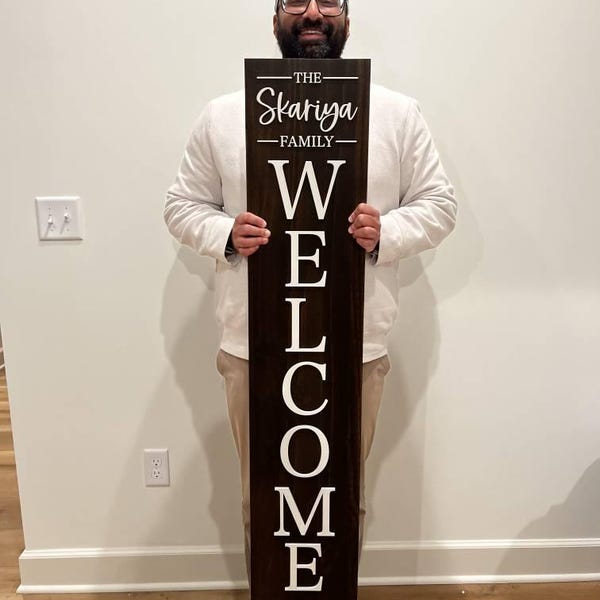 Personalized Family Name Porch Sign: 3D Last Name Welcome Decor - Etsy