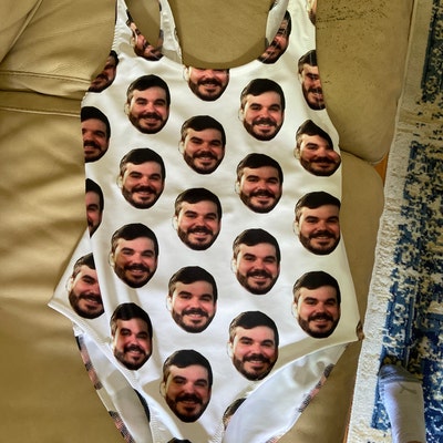 Custom Print Photo Face Bathing Suit Women, Personalized One Piece ...