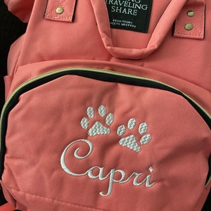 Personalized Pet Tote Backpack Pet Bag Personalized Dog - Etsy