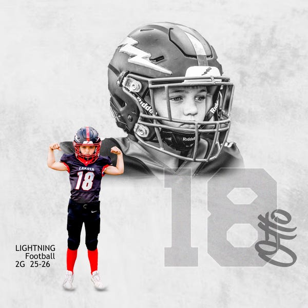 Sports Player Poster Photoshop Template - Etsy