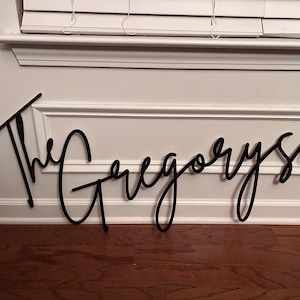 Custom Last Name Sign Personalized Family Name Words Wedding Backdrop ...