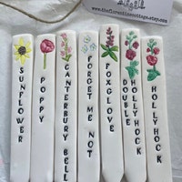 Wedding Place Name Cards Clay Place Names Pressed Flowers Floral ...