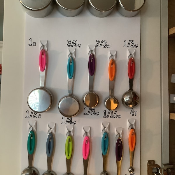 Measuring Cup Labels Kitchen Spoon Stickers Custom Label Set Spoons ...