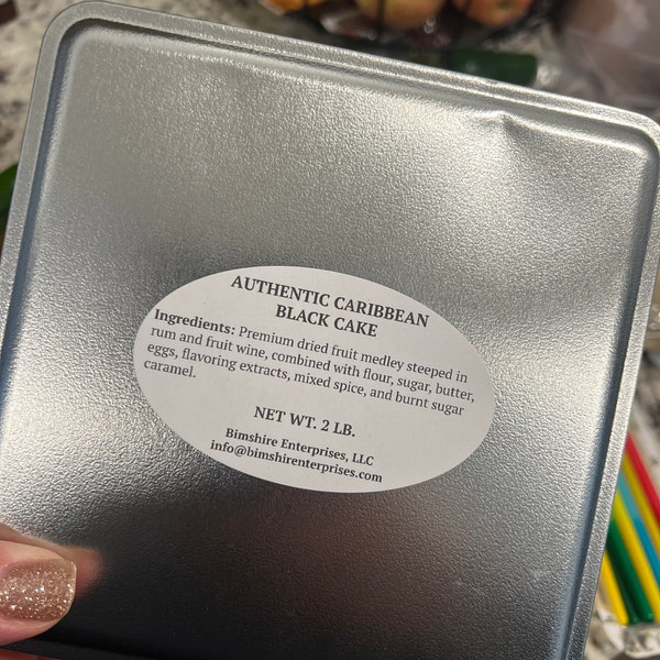 6-inch Dia., 2 Lb. - Caribbean Rum Fruit Cake (black Cake) - Etsy