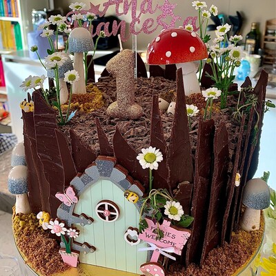 Magical Light Pastel Pink Fairy Door, Handpainted With Embellishments ...