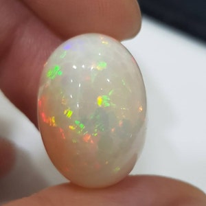 Natural 5 Carats Round Snow Opal Opal With Full Fire Round - Etsy