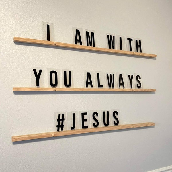 Extra Letter Set + Picture Pack Option for Letter Ledges | Black or ...